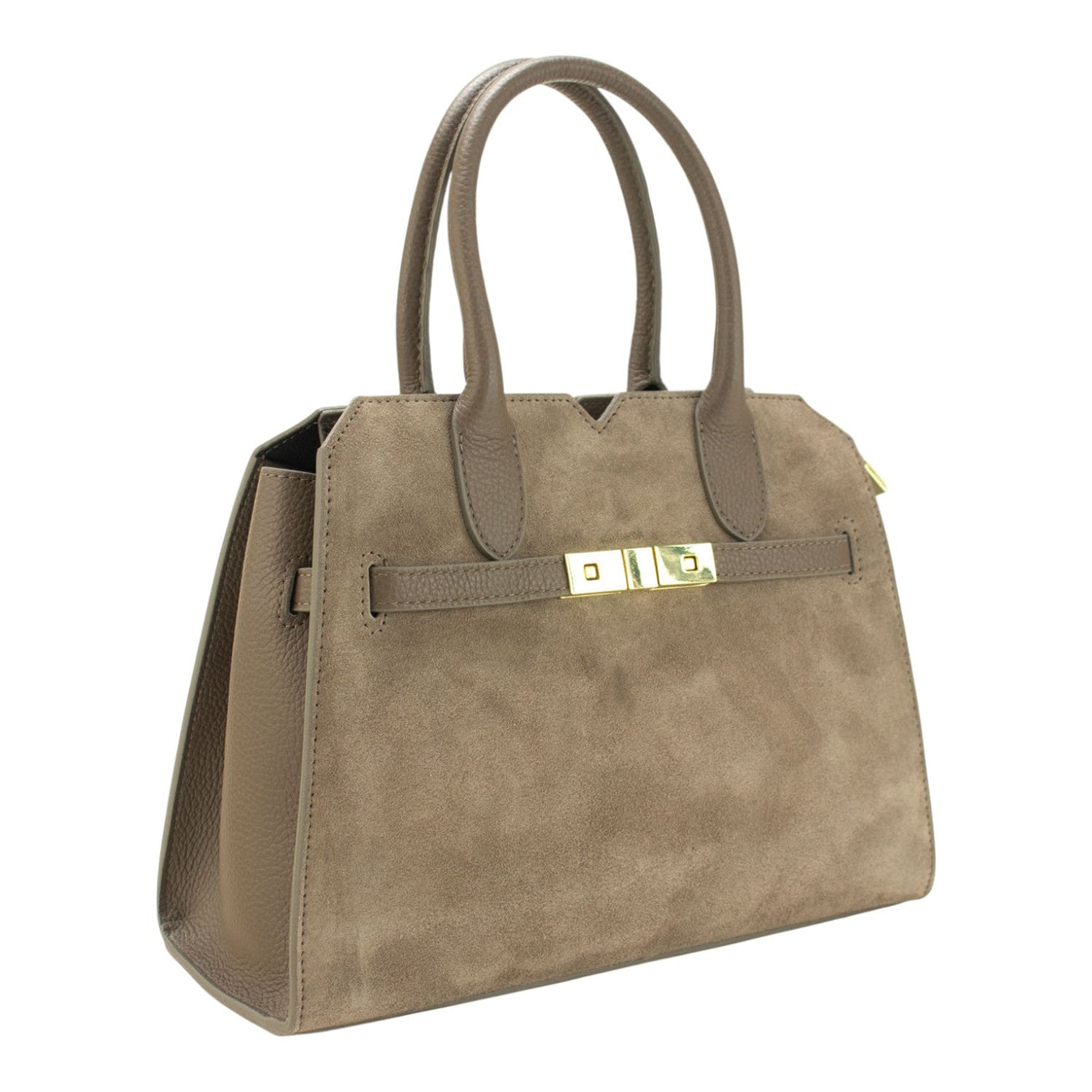 Bolso en Piel Pregato Lizea Taupe